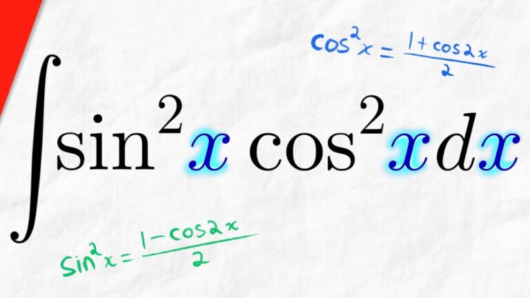 Cálculo de la integral de sen^2x cos^2x dx - Matemáticas fáciles para todos