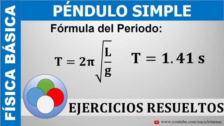 Fórmula para calcular el período de un péndulo simple - Matemáticas ...