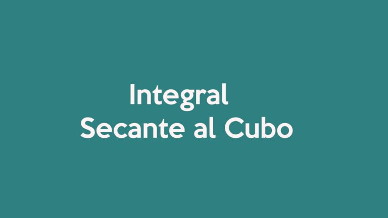 Cálculo de la integral de secante al cubo de x - Matemáticas fáciles ...